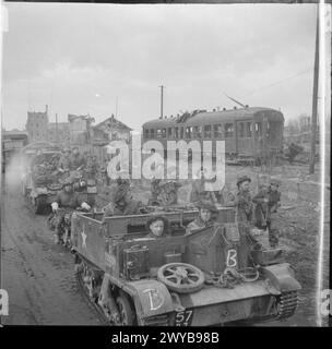 British infantry of the 53rd Division advance along the main ...