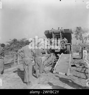 A Valentine I tank of the Armoured Division crosses a newly constructed ...