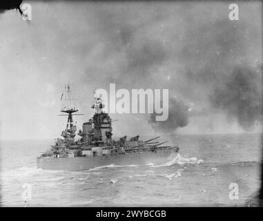 GUNNERY SCENES ON BOARD THE BATTLESHIP HMS RODNEY. OCTOBER 1940, AT SEA ...