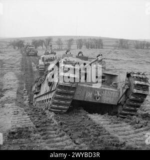 Churchill tanks of 9th Royal Tank Regiment during an exercise at ...