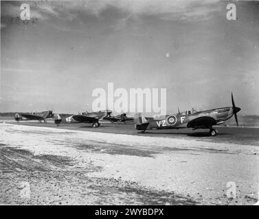 Spitfire IXEs of No. 412 Squadron RCAF at Volkel in October 1944 are ...