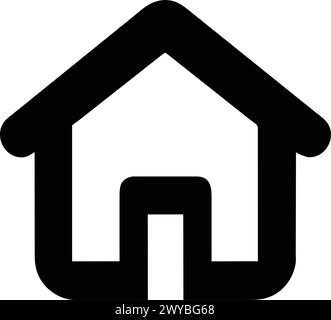 Home line icon. Graphic resource template, vector illustration Stock ...