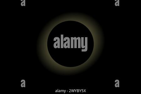 total eclipse, eclipse solar, total solar eclipse April 8 2024 vector ...