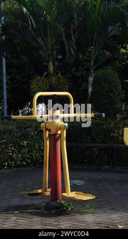 Public sports equipment in the Singha park in Malang that can be used ...