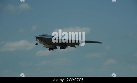 USAF B2 Spirit Bomber Take Off, Missouri Stock Photo - Alamy