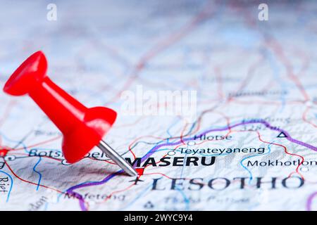 Maseru, Lesotho. Political map. City visualization illustrative concept ...