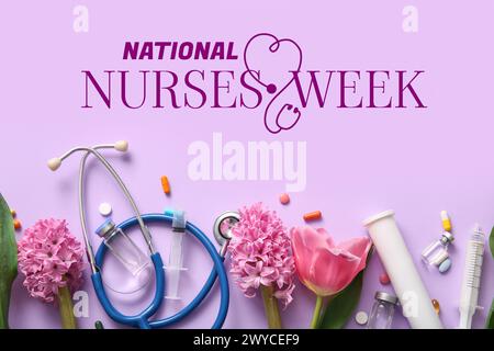 Festive banner for National Nurses Week Stock Photo - Alamy