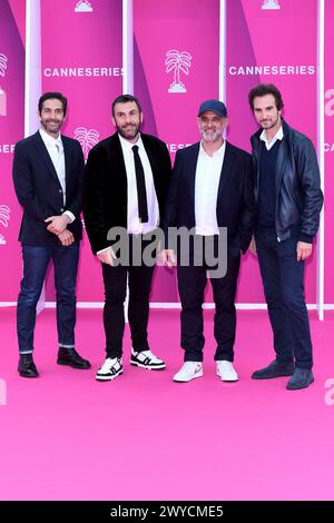 Mathieu Delarive, Laurent Ournac, Gregory Ecale attend the Pink Carpet ...