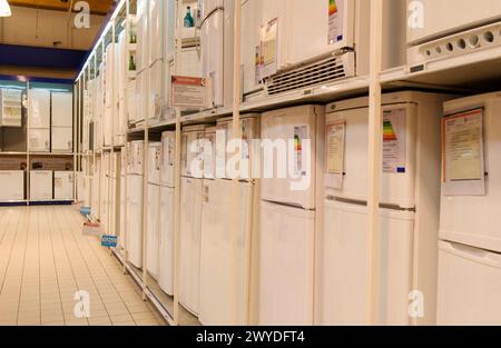 Sales of fridges, Hypermarket Stock Photo - Alamy