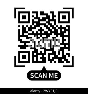 Fake QR code scan me vector illustration Stock Vector Image & Art - Alamy