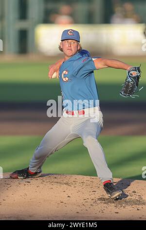Clearwater Threshers pitcher Jake Eddington (28) during an MiLB Florida ...
