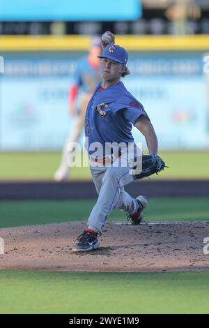 Clearwater Threshers pitcher Jake Eddington (28) during an MiLB Florida ...