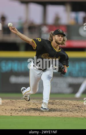 Pittsburgh Pirates pitcher Carmen Mlodzinski (50) during an MLB Spring ...