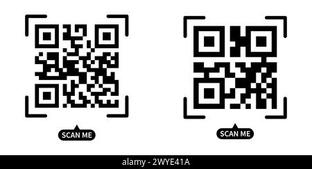 Fake QR code scan me vector illustration Stock Vector Image & Art - Alamy