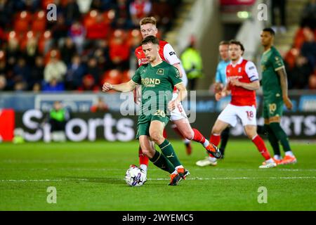 Adam Randell of Plymouth Argyle shields the ball during the Sky Bet ...