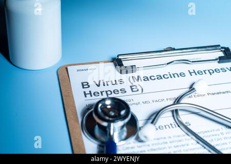 B Virus,herpes B, monkey B virus, Herpesvirus simiae,Herpes virus B ...