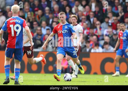 Adam Wharton of Crystal Palace passes the ball during the Premier ...