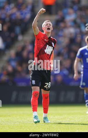 Jay Stansfield of Birmingham celebrates scoring their side's first goal ...
