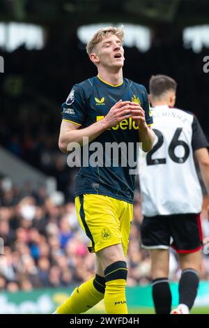 Anthony Gordon of Newcastle United reacts during the UEFA Champions ...