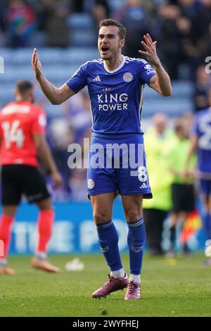 Leicester City's Harry Winks gestures after the Sky Bet Championship ...