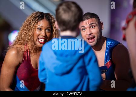 Gladiators at The Trafford Centre, Manchester. PIC shows L-R: Dynamite ...