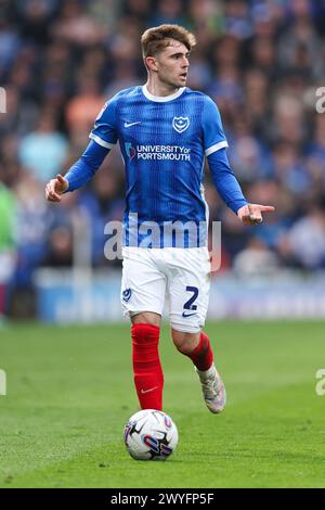 Portsmouth's Zak Swanson in action during the Sky Bet Championship ...