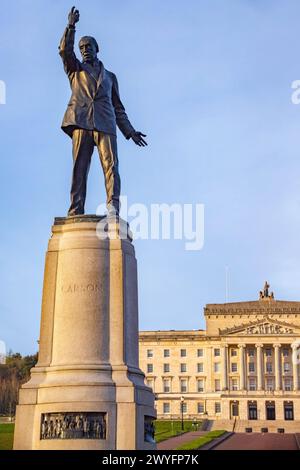 Statue of Sir Edward Carson at Parliament Buildings, Stormont Stock ...