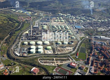 Petronor oil refinery, Muskiz, Biscay , Basque Country, Euskadi, Spain ...