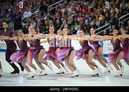 ZAGREB, CROATIA - APRIL 5: Team Haydenettes of the USA performs during ...