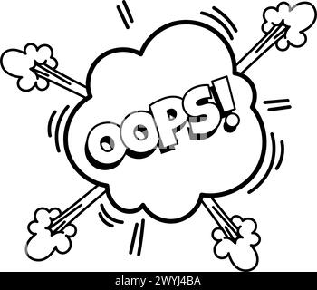 Pow comic bubble. Sound dialogue speech bubbles with word - WTF. Pop art expression in black and ...