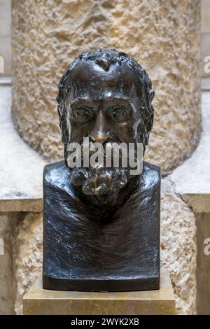 Bust of Catalan modernist architect Antoni Gaudí based on his death ...