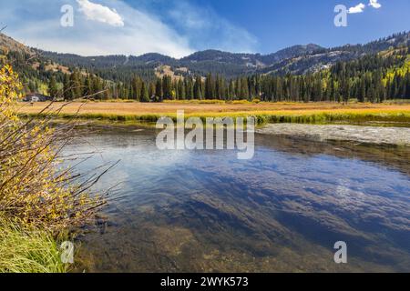 Streams from the Wasatch Mountains flowing into Silver Lake in Big ...