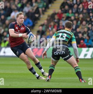 Northampton Saints players Fraser Dingwall (left) and Callum Chick ...