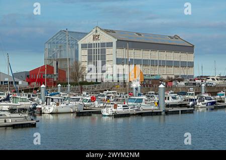 Boats, buildings, marina, Dunkerque, Département Nord, France Stock ...