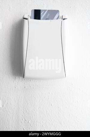 Hotel key card reader with card for powering electricity Stock Photo ...