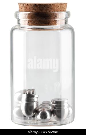 silver bullets for muzzle guns on white background Stock Photo - Alamy