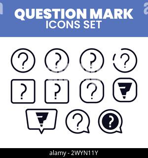 Question Mark Icons Set Vector Question Mark Illustration Curiosity ...