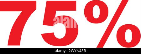 vector icon 75%,symbol design template Stock Vector Image & Art - Alamy