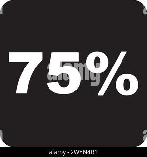 Information round diagram 75 percent icon, infographic graphic pie ...
