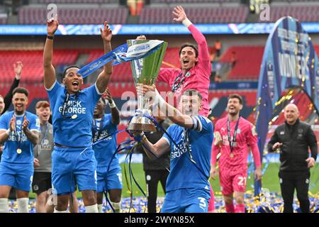 Harrison Burrows (3 Peterborough United) celebrates after scoring teams ...