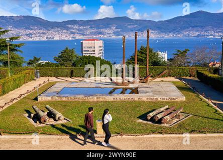 Monumento a los Galeones de Rande. Las Anclas de Rande, Parque Monte do ...