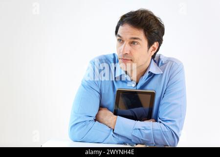Portrait of a Seated Crossed-eyed Man. Unknown maker, American Stock ...