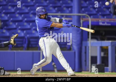 Dunedin Blue Jays Edward Duran (12) bats during an MiLB Florida State ...