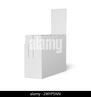 Cardboard Display Stand Box Mockup 3D Rendering Isolated Background Stock Photo - Alamy