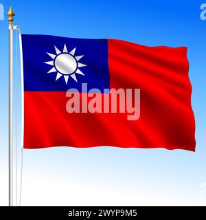 Formosa Flag Waving Vector Illustration on White Background. Flag of ...
