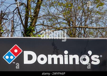 Bordeaux , France - 04 04 2024 : Dominos pizza sign text and brand logo ...