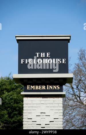 The Fieldhouse pub sign, Solihull, West Midlands, England, UK Stock ...