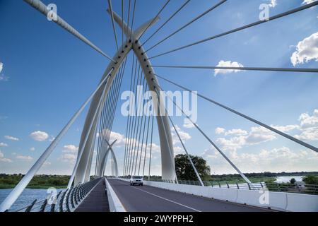 The Okavango River Bridge, also known as the Mohembo Bridge near ...