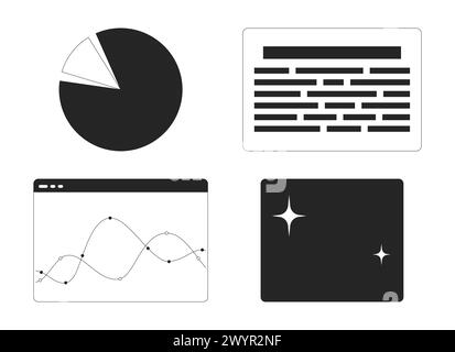 Infographic web pages 2D linear cartoon objects set Stock Vector Image ...
