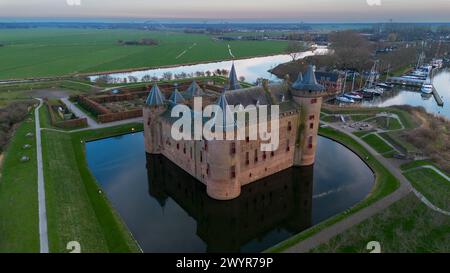 Beautiful view from above of Muiderslot Castle. One of the best ...
